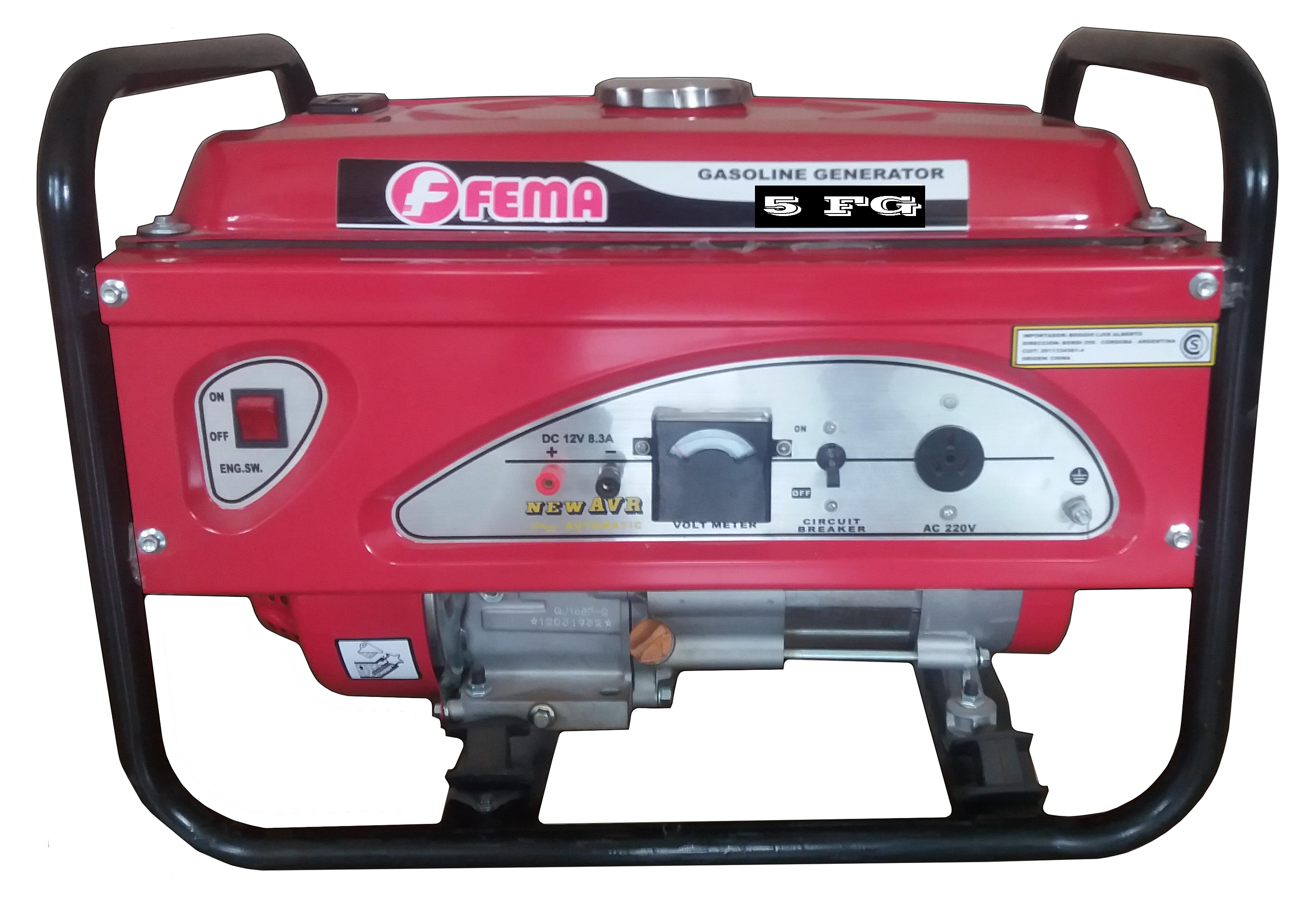 Generador Fema 2600 - 6.5HP - 2.5Kva - 220VV | Agronline